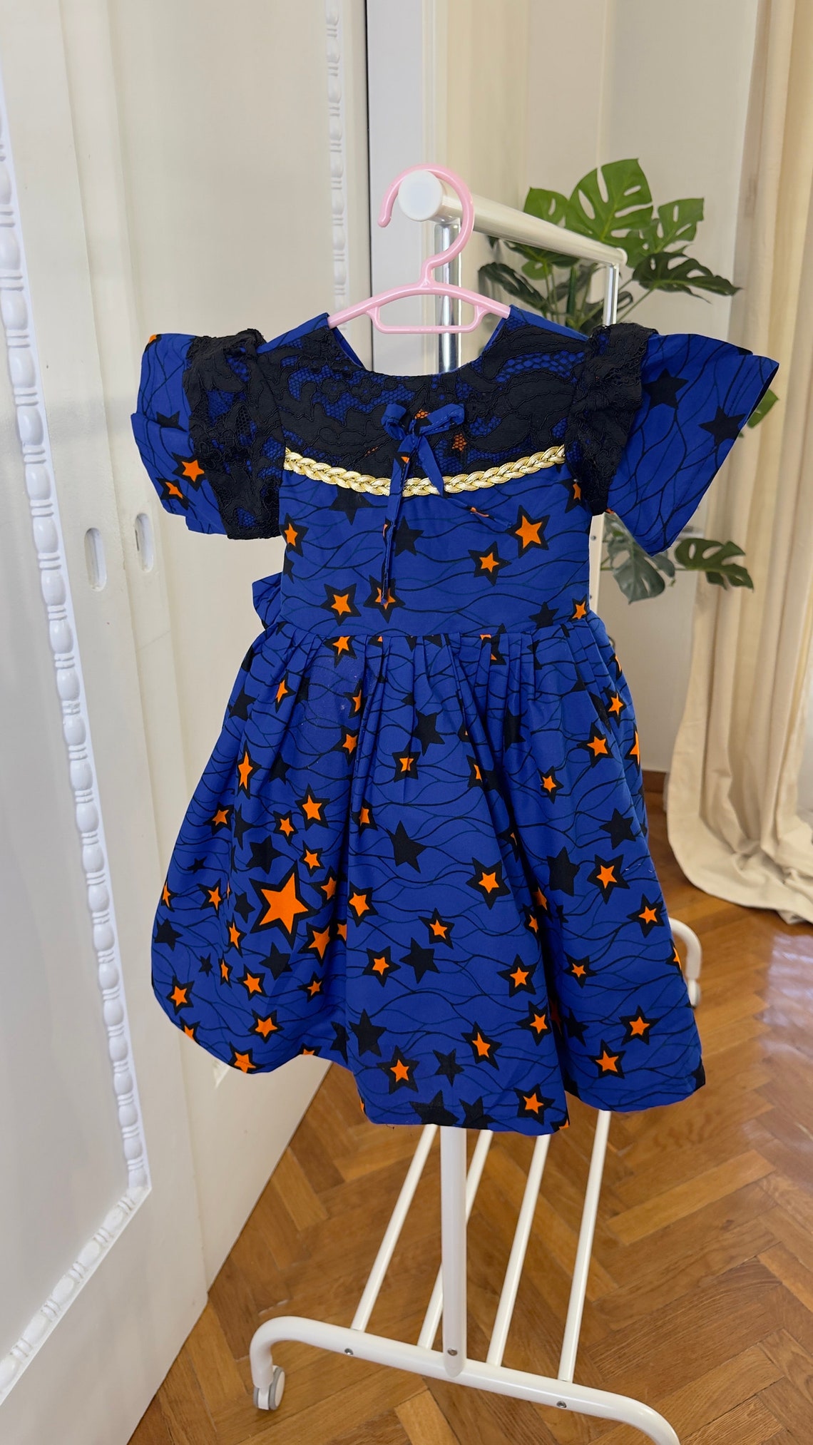 Tiara African Fabric Dress | Ankara Dress | Ankara Flower Girls Dress ...