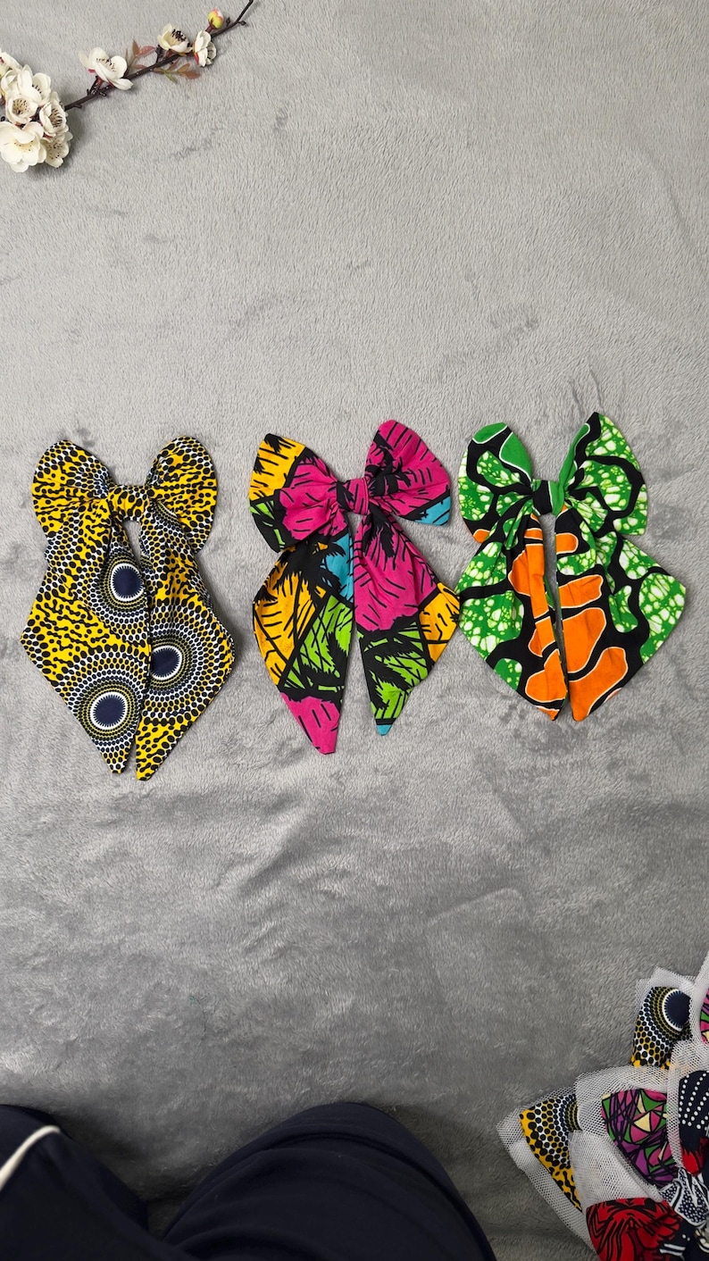 Set of 3 Ankara Print Hair Pin | African Fabric Hair Accessories ...