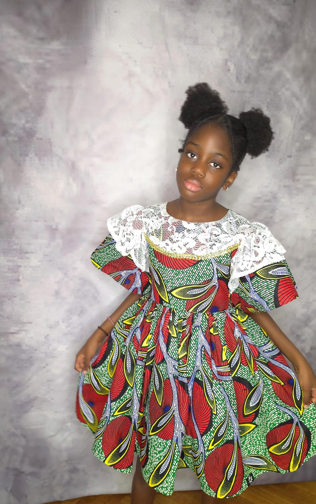 Tiara Ankara Dress for Girls: Nigerian Cotton Ethnic Fashion - Ankara ...