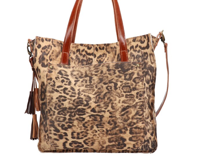 Leopard Print Bag Ideal Everyday Leather Bag - Etsy