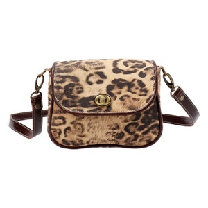Small Cross Body Bag, Leopard Printed Purse, Animal Print Bag, Small ...