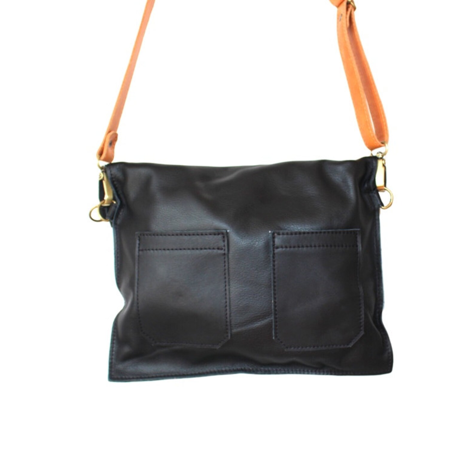 Large Crossbody Bag Foldover Bag Everyday Purse Leather | Etsy