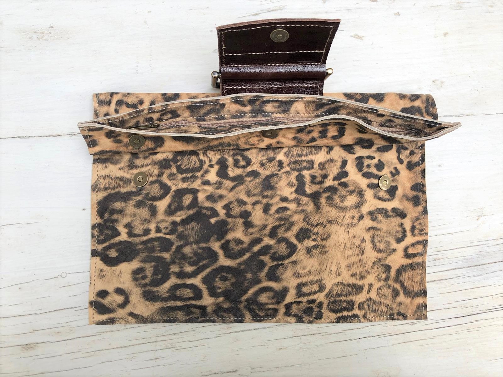 Foldover clutch leopard printed clutch clutch woman gift | Etsy