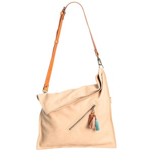 Large Crossbody Bag, Foldover Bag, Everyday Purse, Leather Cross Body ...