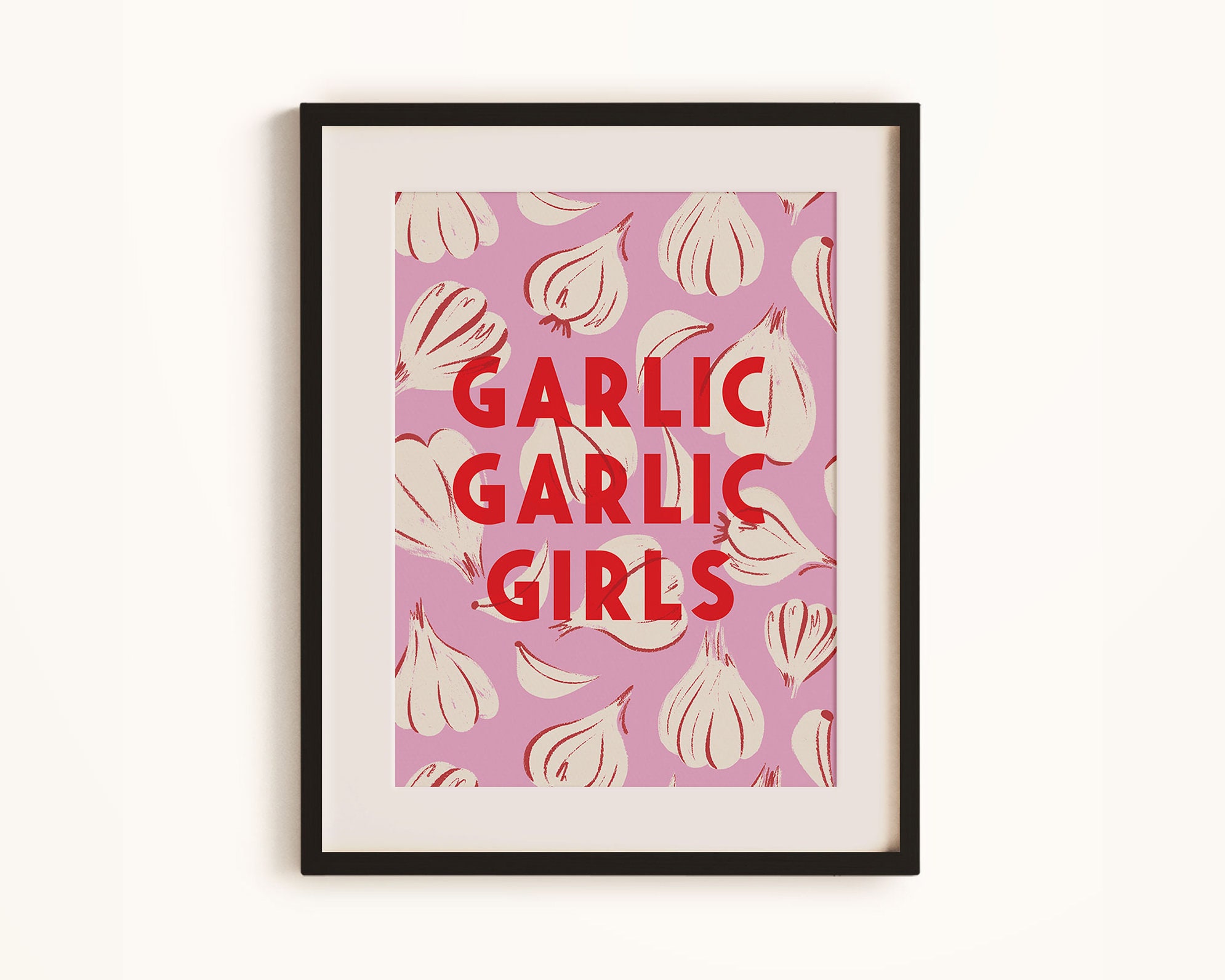 GARLIC GARLIC GIRLS, Illustrated Print - Etsy