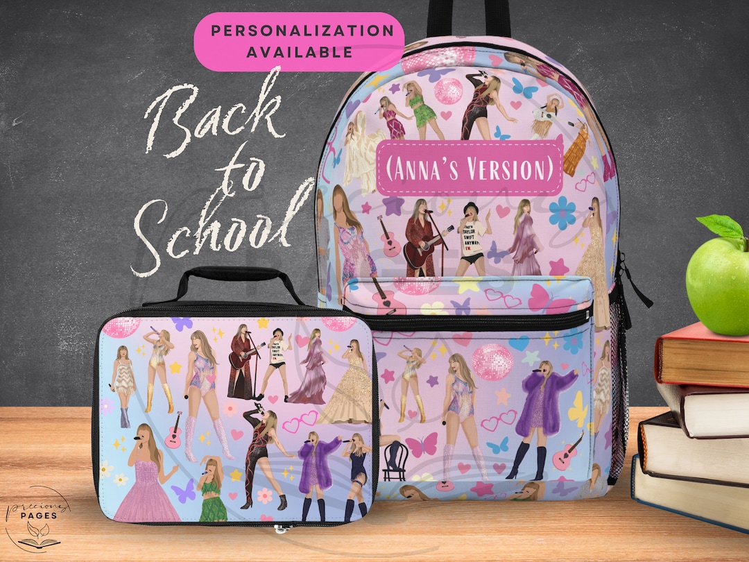 Taylor Swift Backpack Lunchbag Back to School Custom Eras Tour Swiftie ...