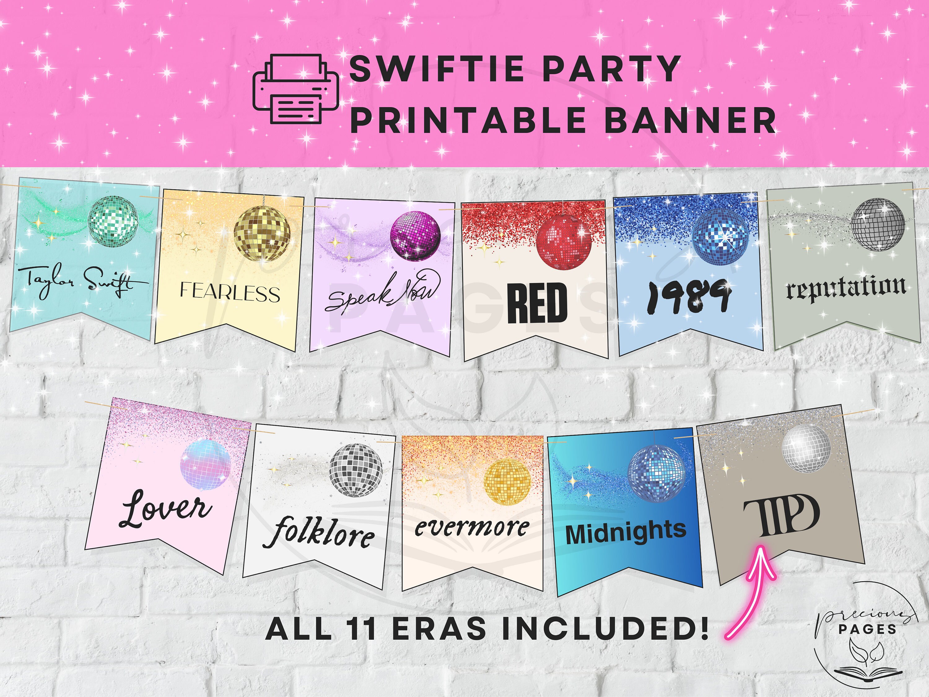 Taylor Swift Party Banner Game Bundle Eras Party Decor Taylor Swift ...