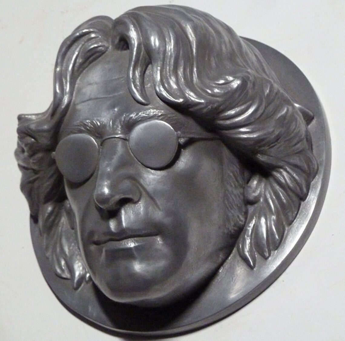 John Lennon Portrait Wall-hanging Sculpture Cast in Bronze, Brass or ...
