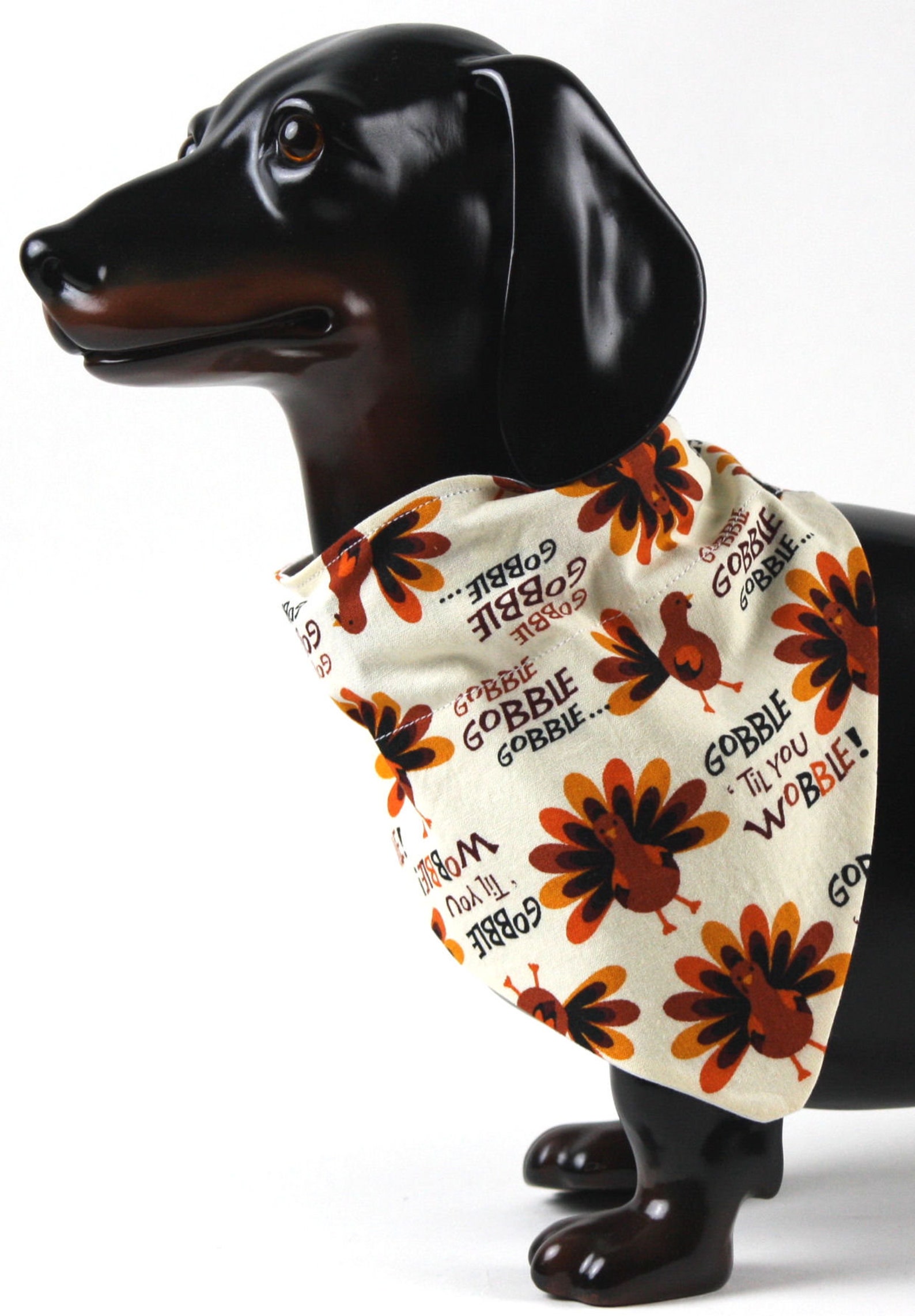 Thanksgiving Dog Bandana Gobble Til You Wobble Dog Bandanna - Etsy