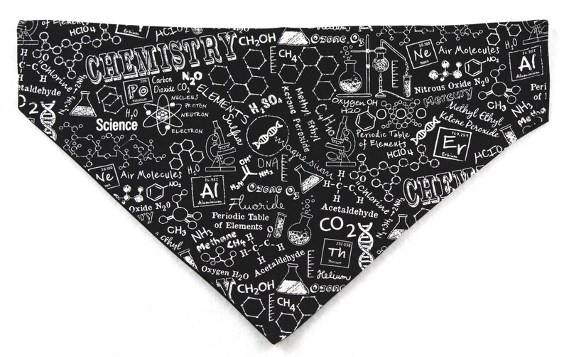 School Dog Bandana Science Dog Collar Bandana Chemistry Dog | Etsy