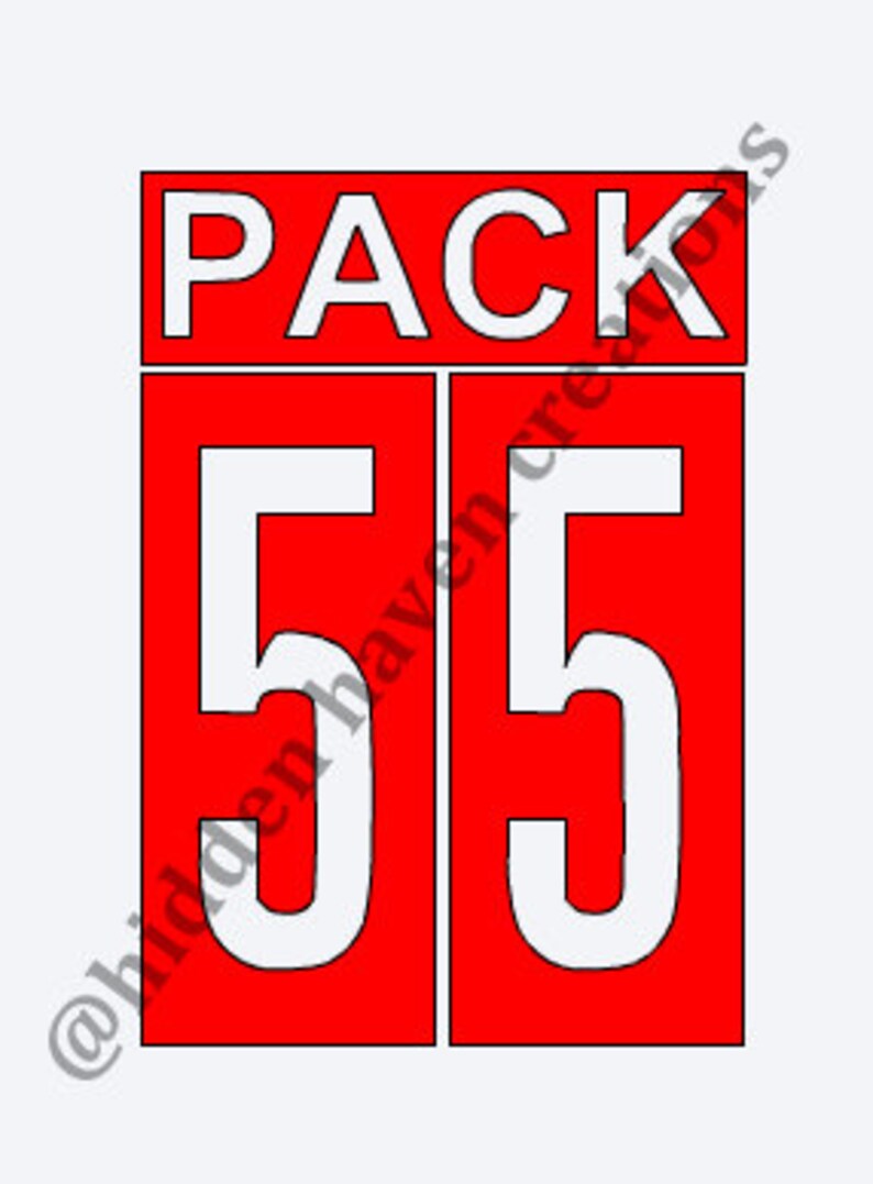 Cub Scout - Custom Pack Troop Number Patches - Vinyl, Decal, Car, Truck ...