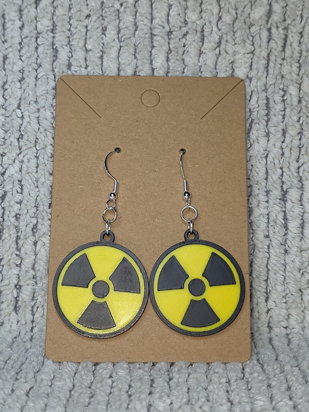Radioactive Symbol Earrings | 3D Printed Geek Jewelry - Etsy