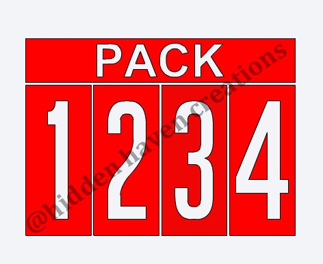 Cub Scout - Custom Pack Troop Number Patches - Vinyl, Decal, Car, Truck ...