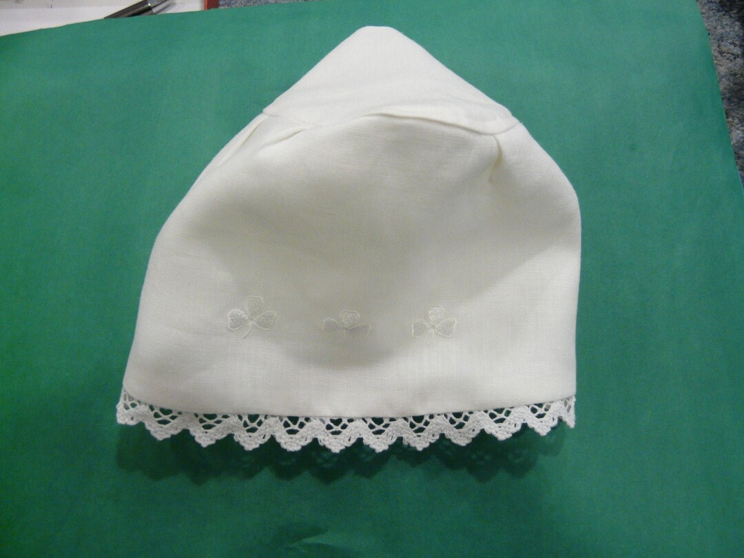 Christening Bonnet With Shamrocks in Irish Linen : the Waterford With ...