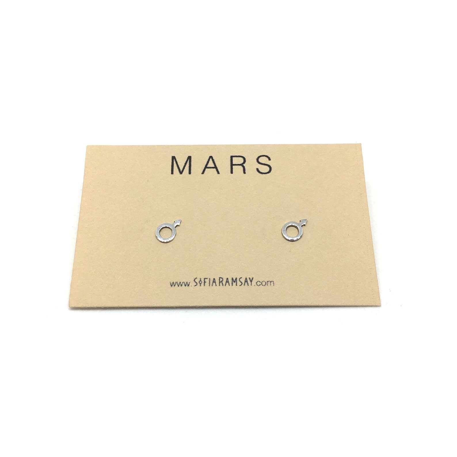 Mars Symbol Earrings . Star Sign Studs . Aries Birthday Gift . Scorpio ...