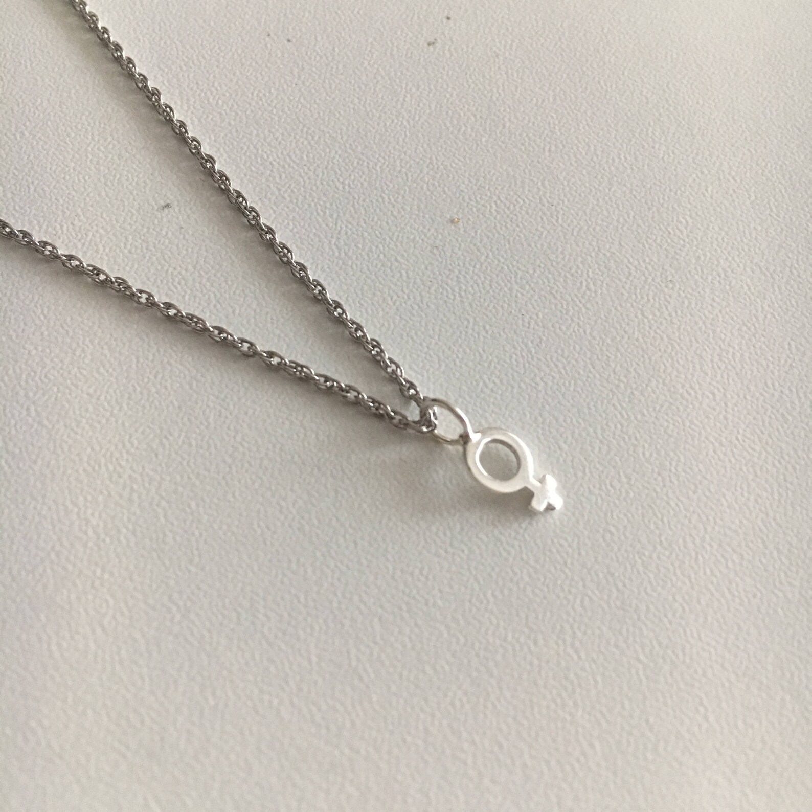 Venus Symbol Necklace Silver Planet Charm Sign Pendant / Astrological ...