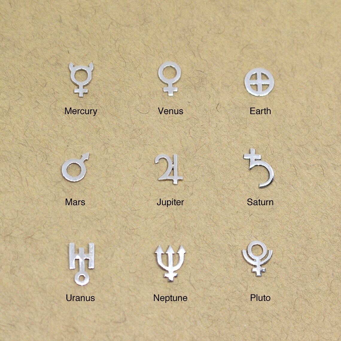 Single Stud Earrings . Planet Symbol Studs . Mismatch Earrings | Etsy