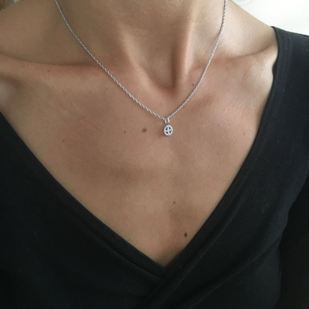 Earth Sign Necklace Silver Planet Symbol Pendant . Astrological Glyph ...