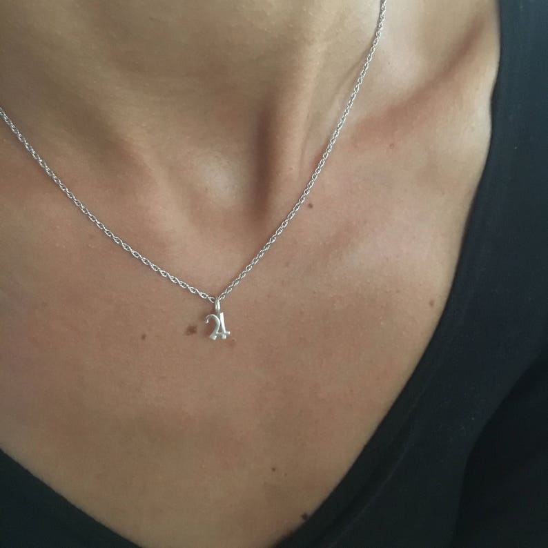 Jupiter Necklace Silver Planet Symbol Pendant / Gift for Sagittarius ...