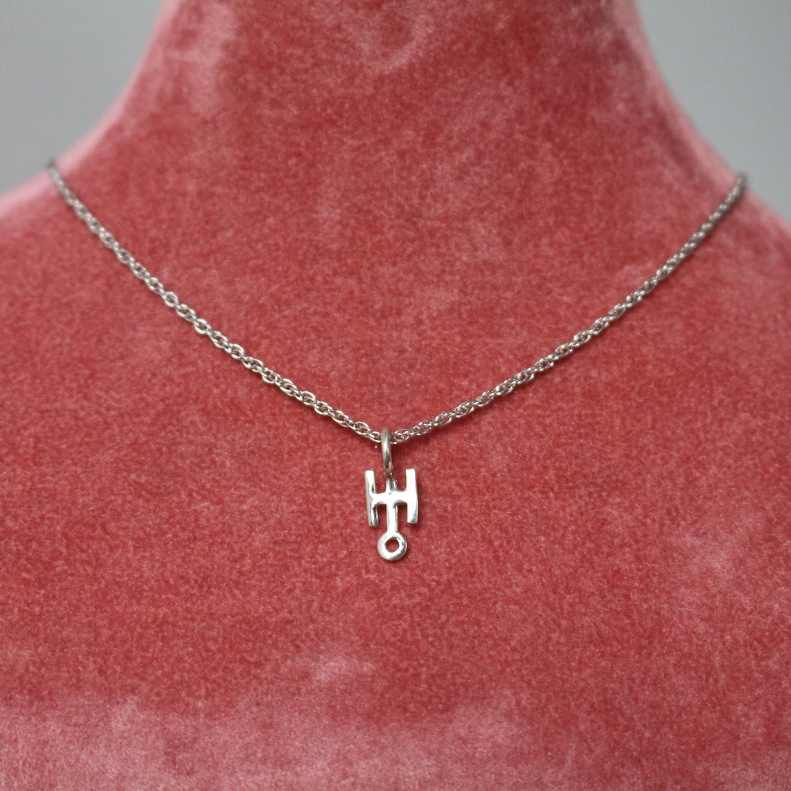 Uranus Necklace Silver Symbol Charm Planet Pendant / Gift for - Etsy