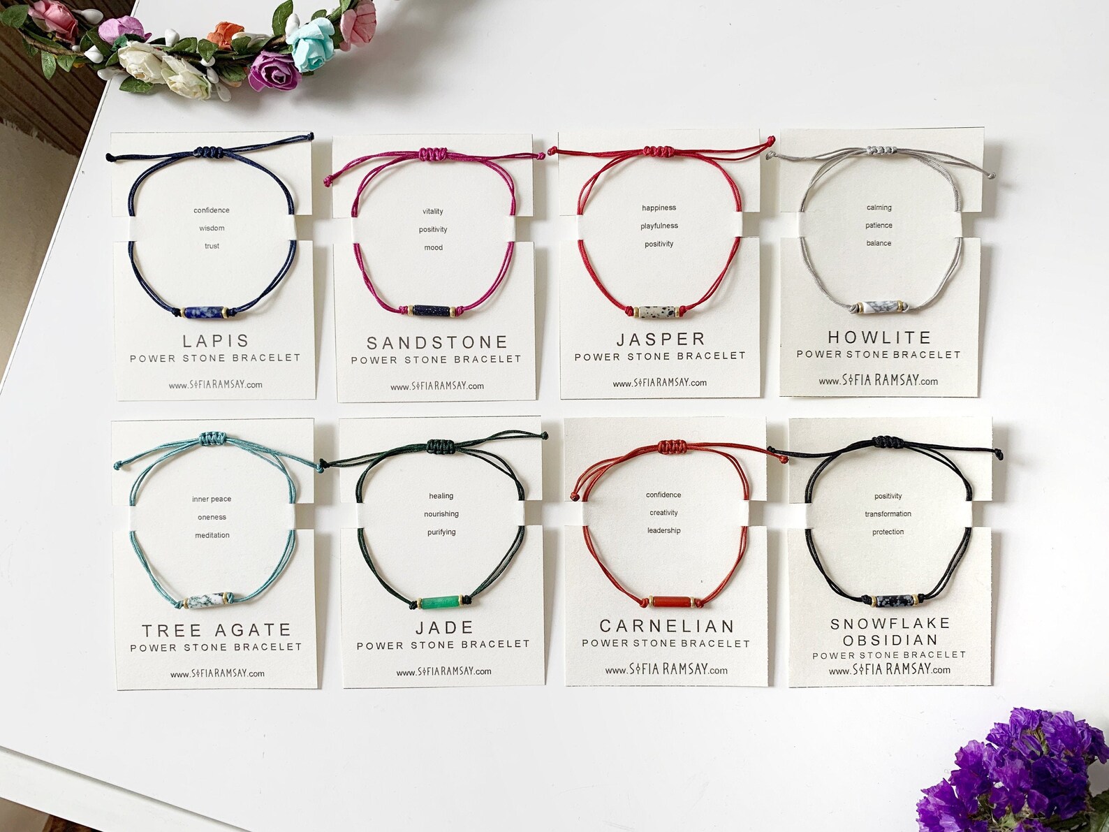Power Stone Bracelets • Crystal Healing Bracelets With Semiprecious ...