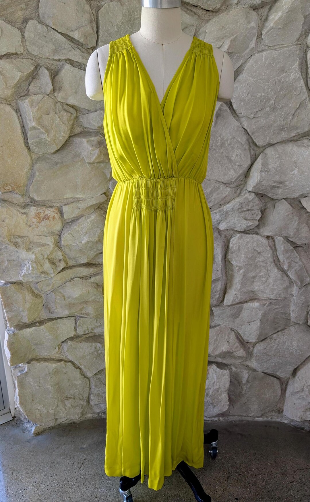 1990s Early 200s Vintage Citron Green Chartreuse Maxi Gown Size Small to Medium - Etsy