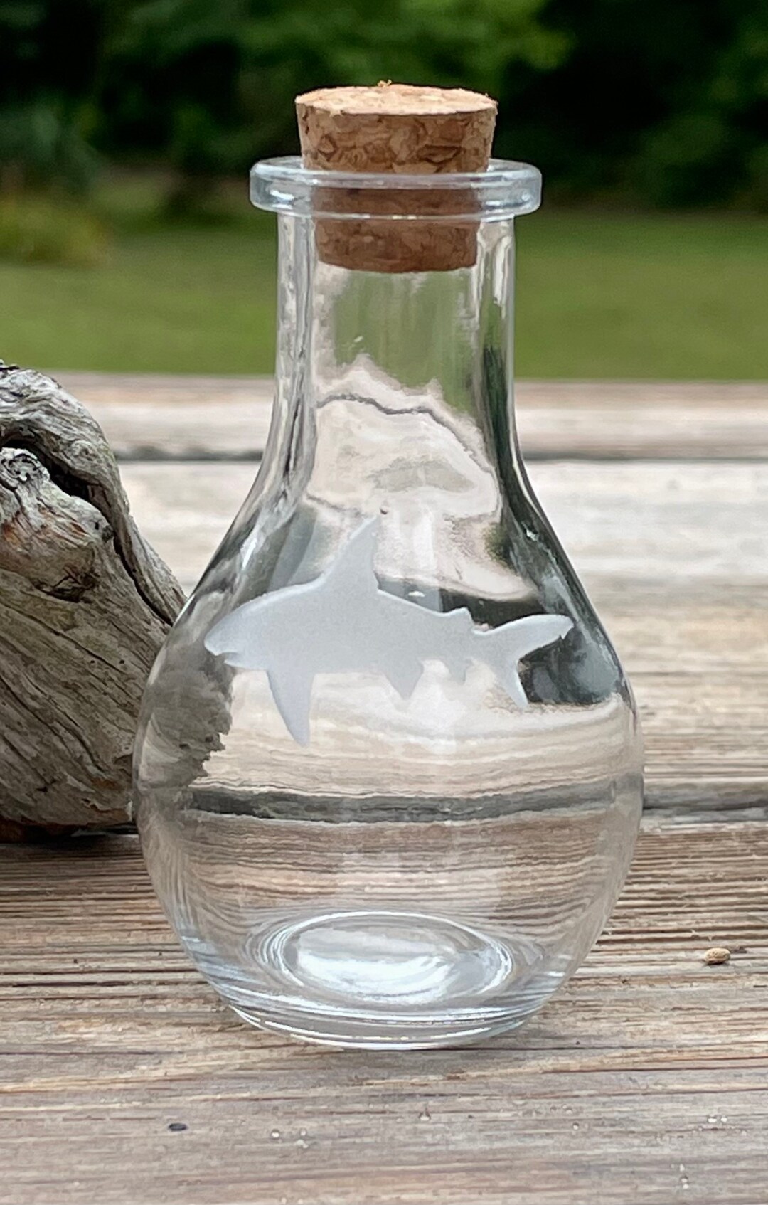 Shark Etched Keepsake Bottle - Etsy