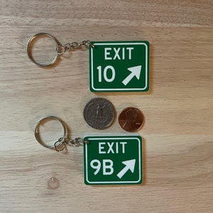 Mini Highway Exit Number Signage Keychain FREE PERSONALIZATION - Etsy