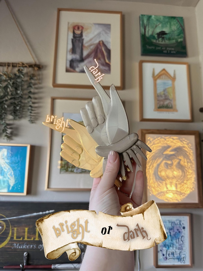 3D Printed Pointing Magical Gold Hand - Etsy