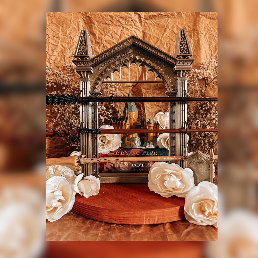 3D Printed Magical Mirror of Desire Spelled Backwards Trio of Gold Wand ...