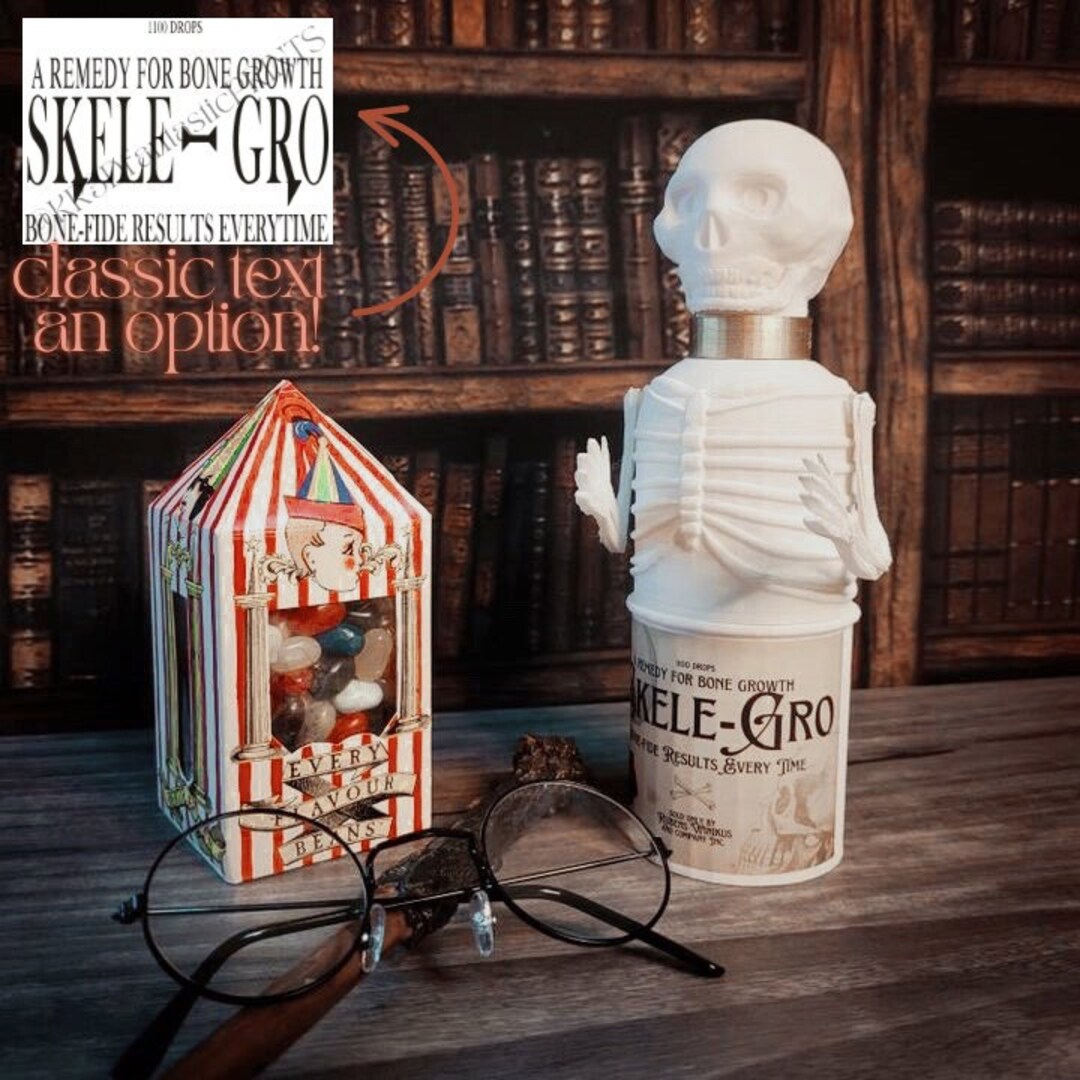 3D Printed Magic Bone Growing Potion Bottle Optional Potion Page Add-on ...