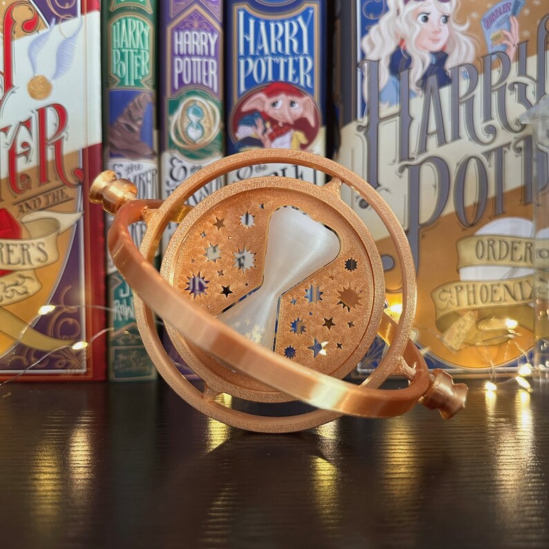 3D Printed Time Traveling Spinner Hourglass With Star Glitter ...