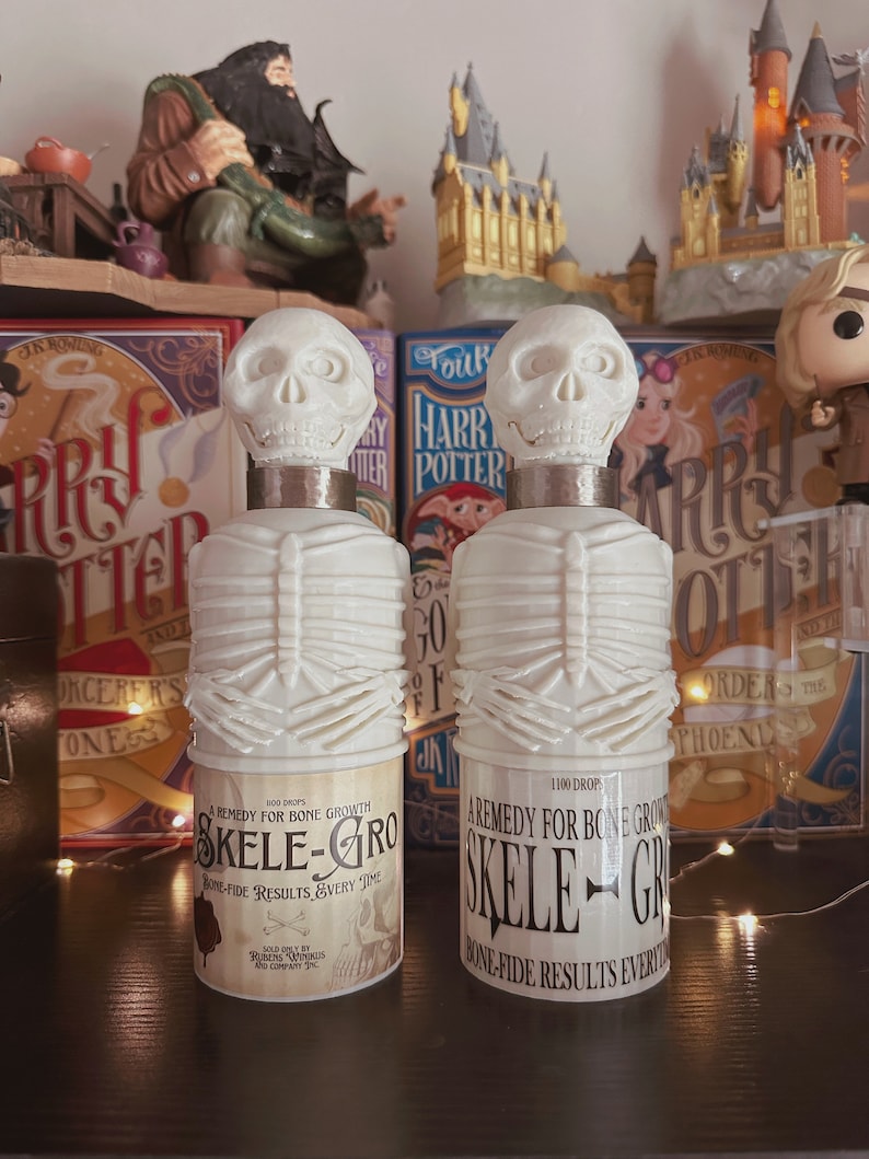 3D Printed Magic Bone Growing Potion Bottle + Optional Potion Page Add ...