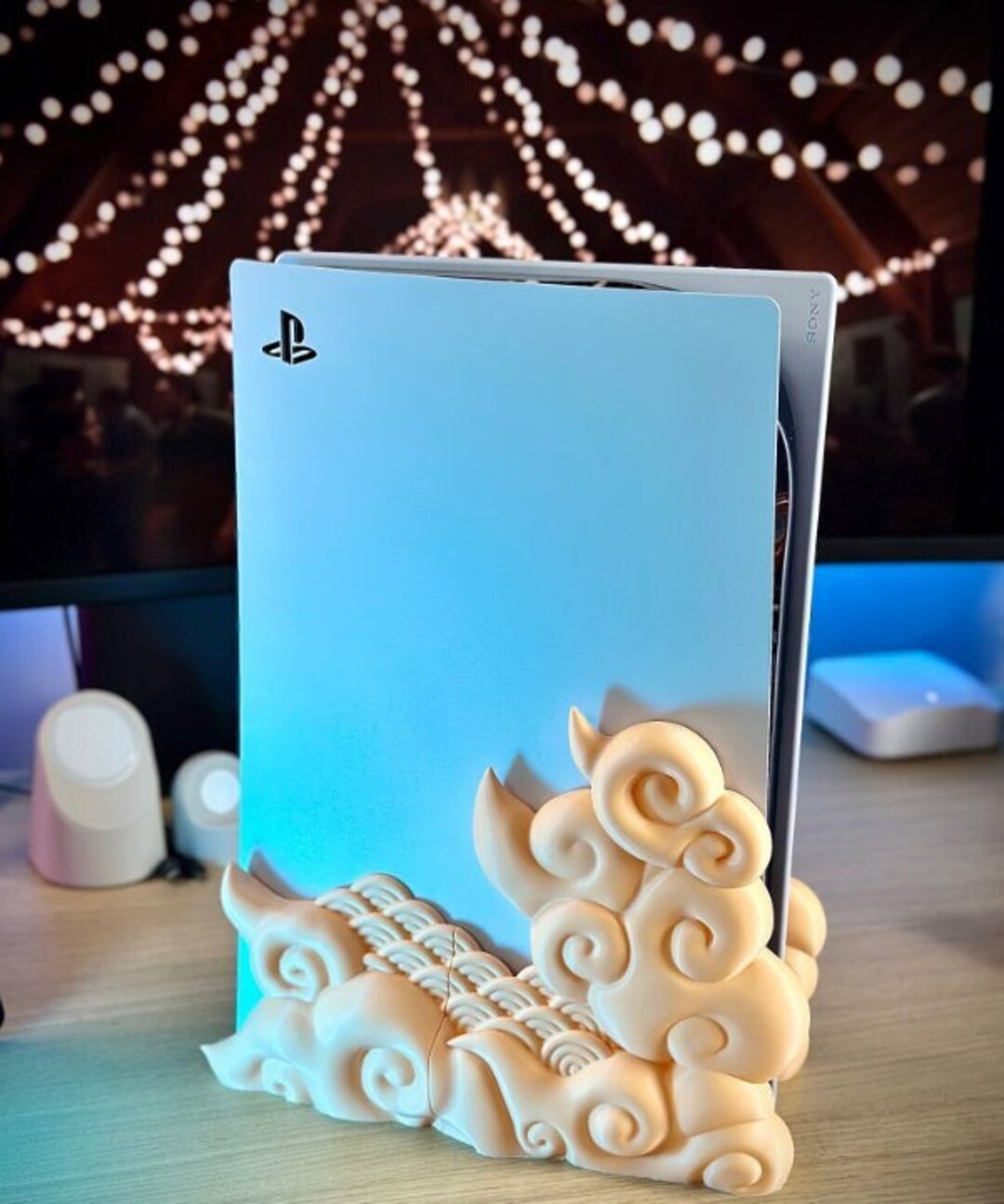 3D Printed Sweet Breezy Cloud PS5 Dock Gaming Cozy Decor - Etsy