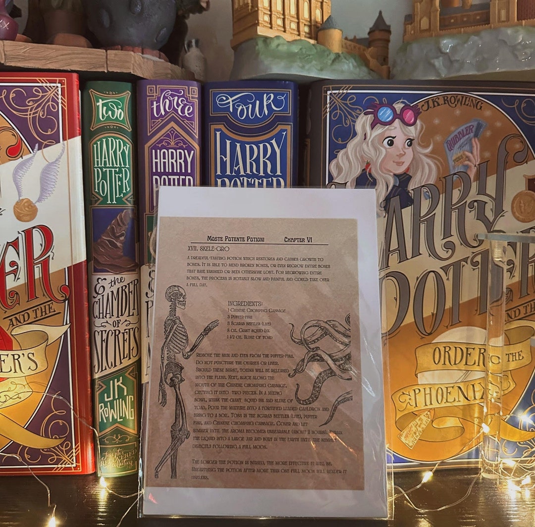 Magic Bone Growing Potion Book Page Potions Recipe Print - Etsy