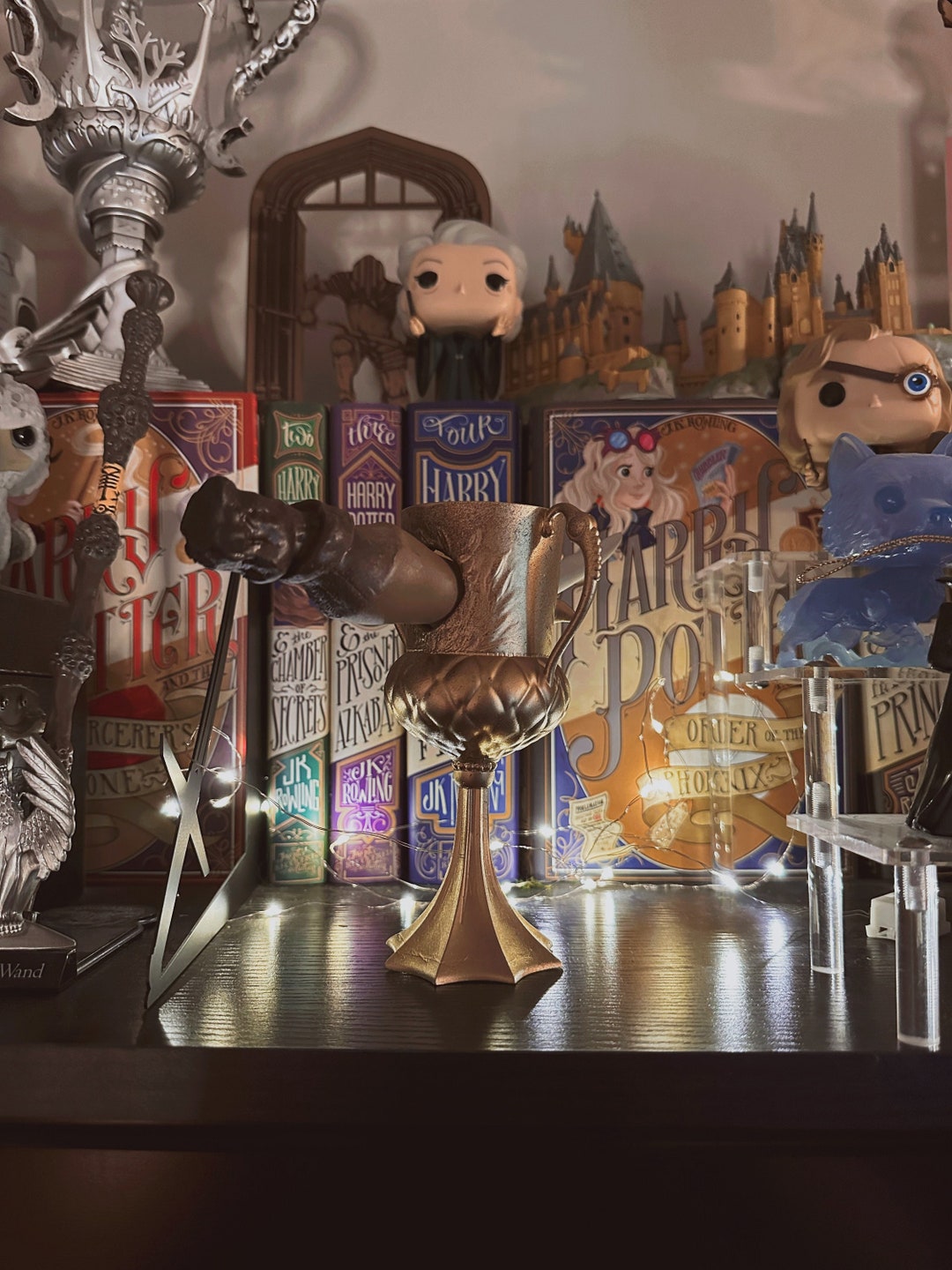 3D Printed Destroyed Loyalty House Cup + Basilisk Fang - Etsy