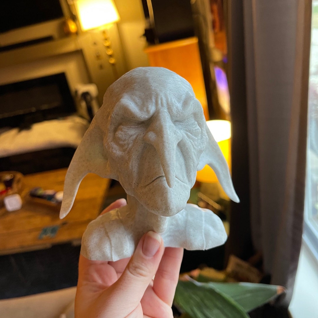 3D Printed Grumpy House Elf Bust - Etsy