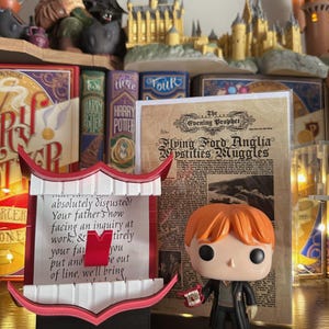 3D Printed Screeching Magical Red Letter With Stand - Etsy