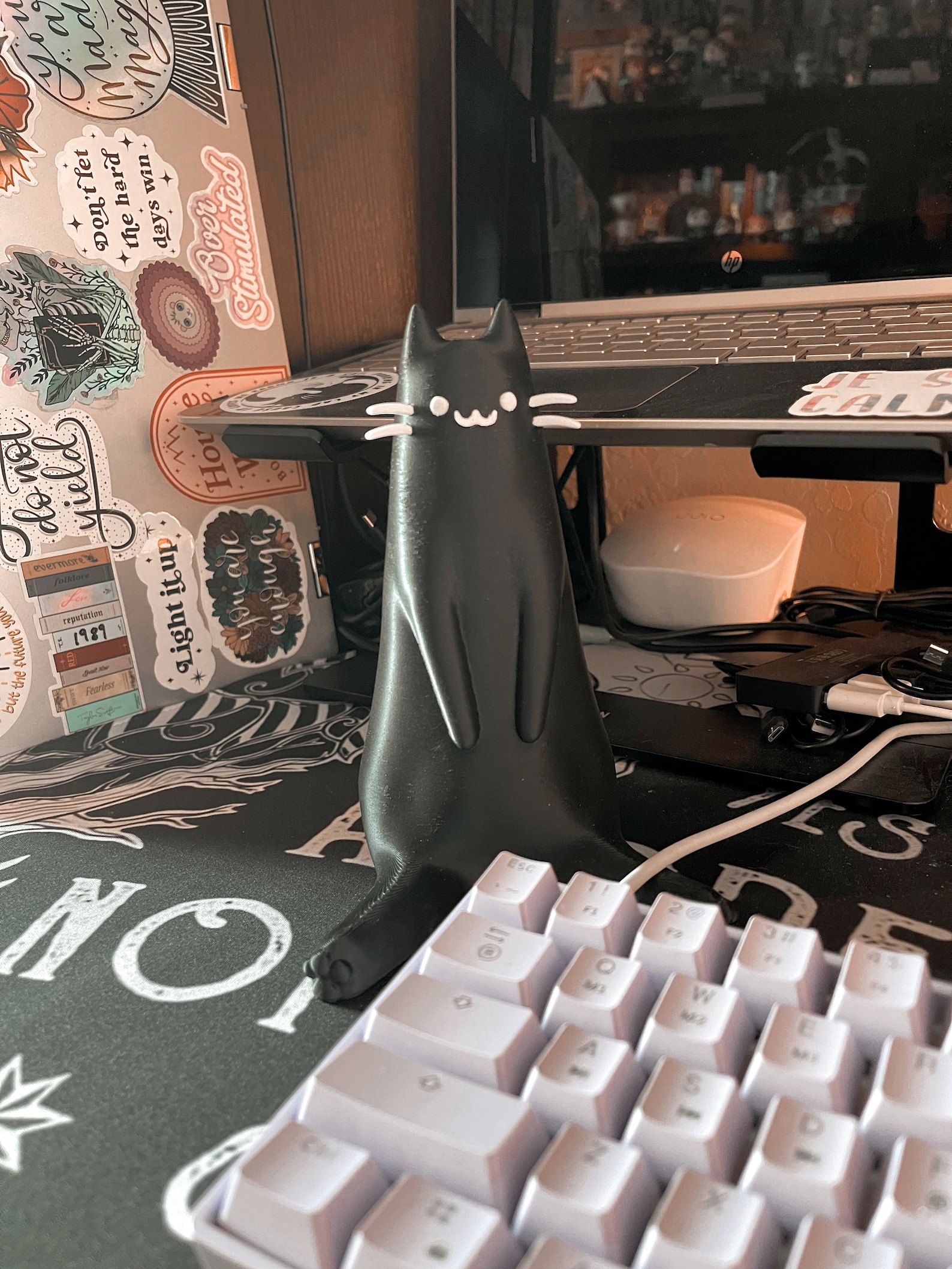 3D Printed Magical Black Cat Kawaii Desk Gaming Companion Decor - Etsy