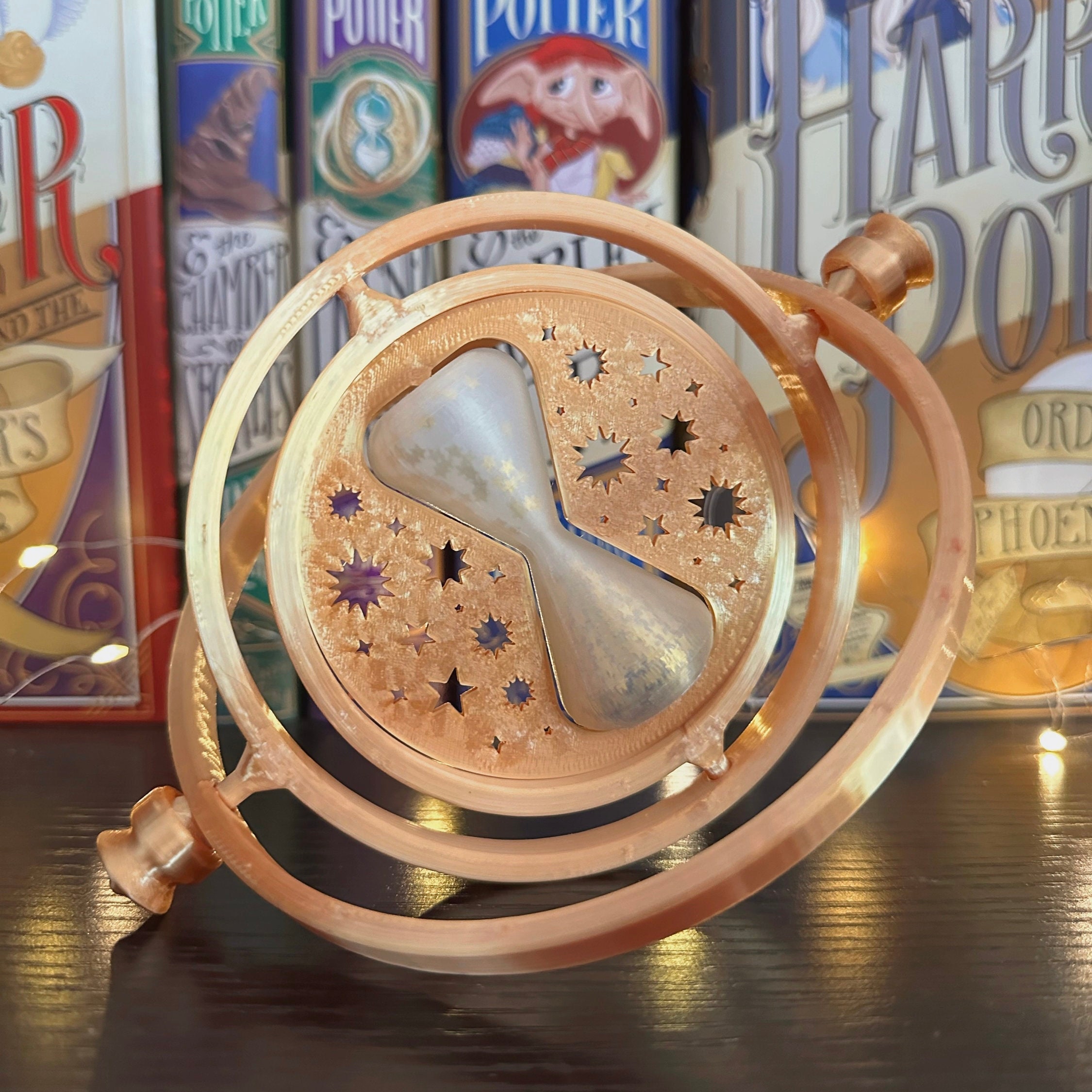 3D Printed Time Traveling Spinner Hourglass With Star Glitter ...