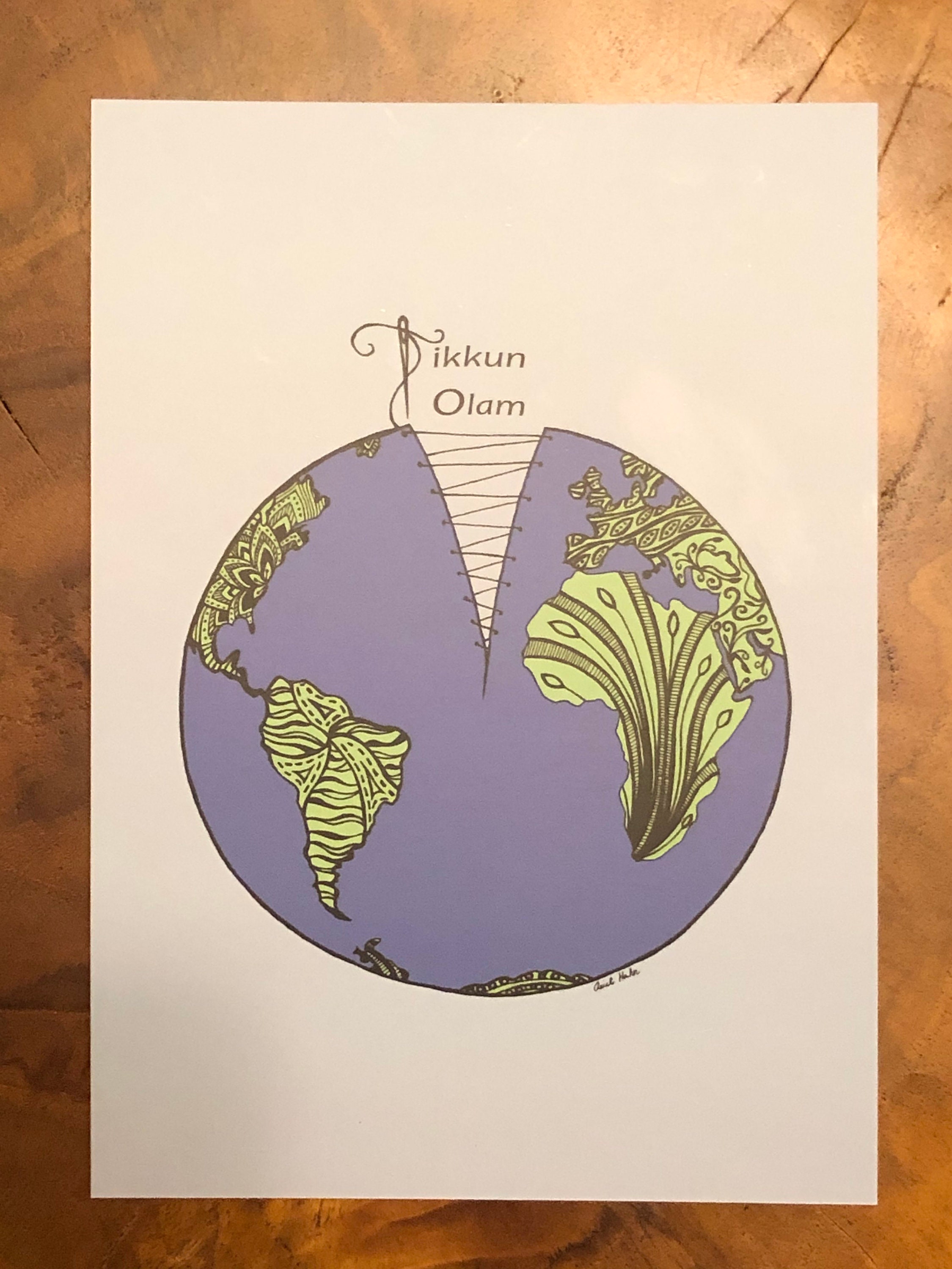 Tikkun Olam - Repairing the World - World Repair - Jewish Poster ...