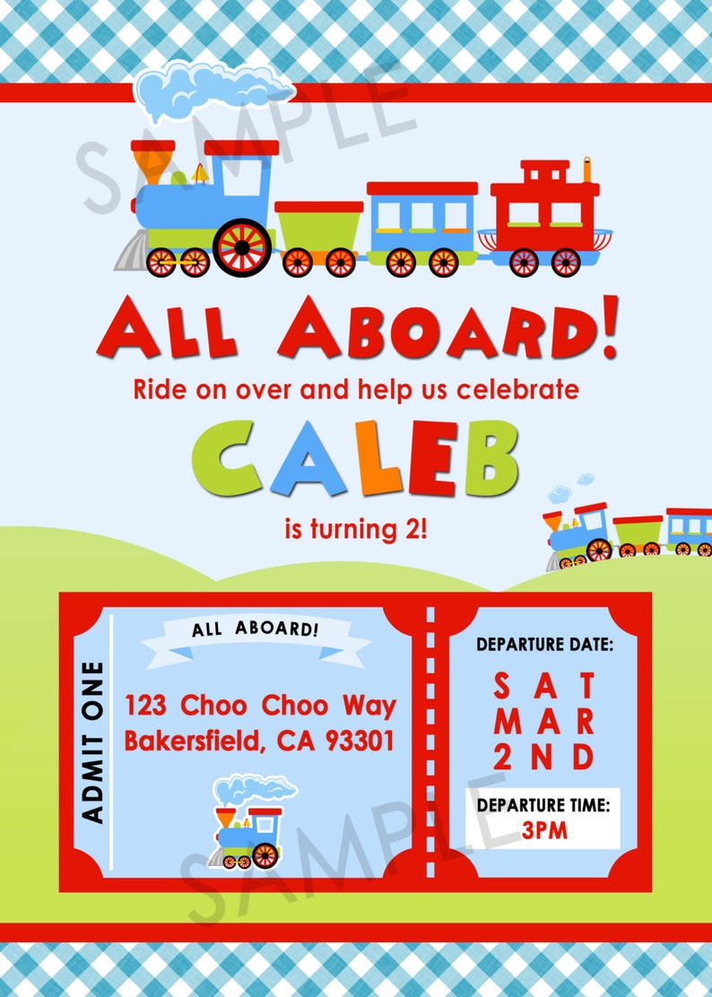 Train / Choo Choo / All Aboard Themed Birthday Party | Etsy