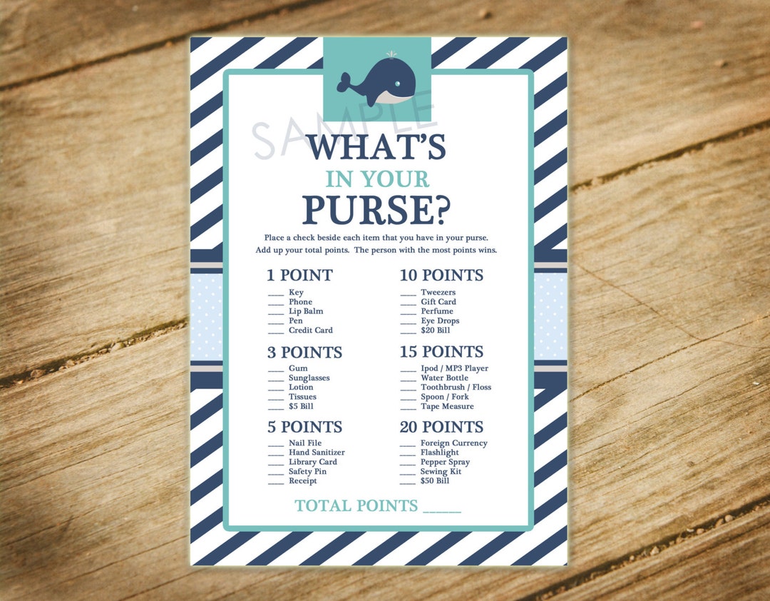 Little Squirt / Whale / Nautical Theme Matching Baby Shower Game What's ...