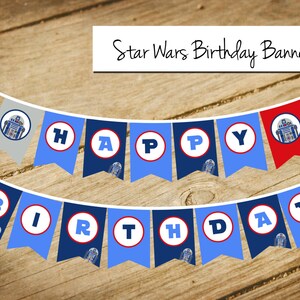 Star Wars / R2D2 / Happy Birthday / Banner / Bunting / Garland / Flags ...