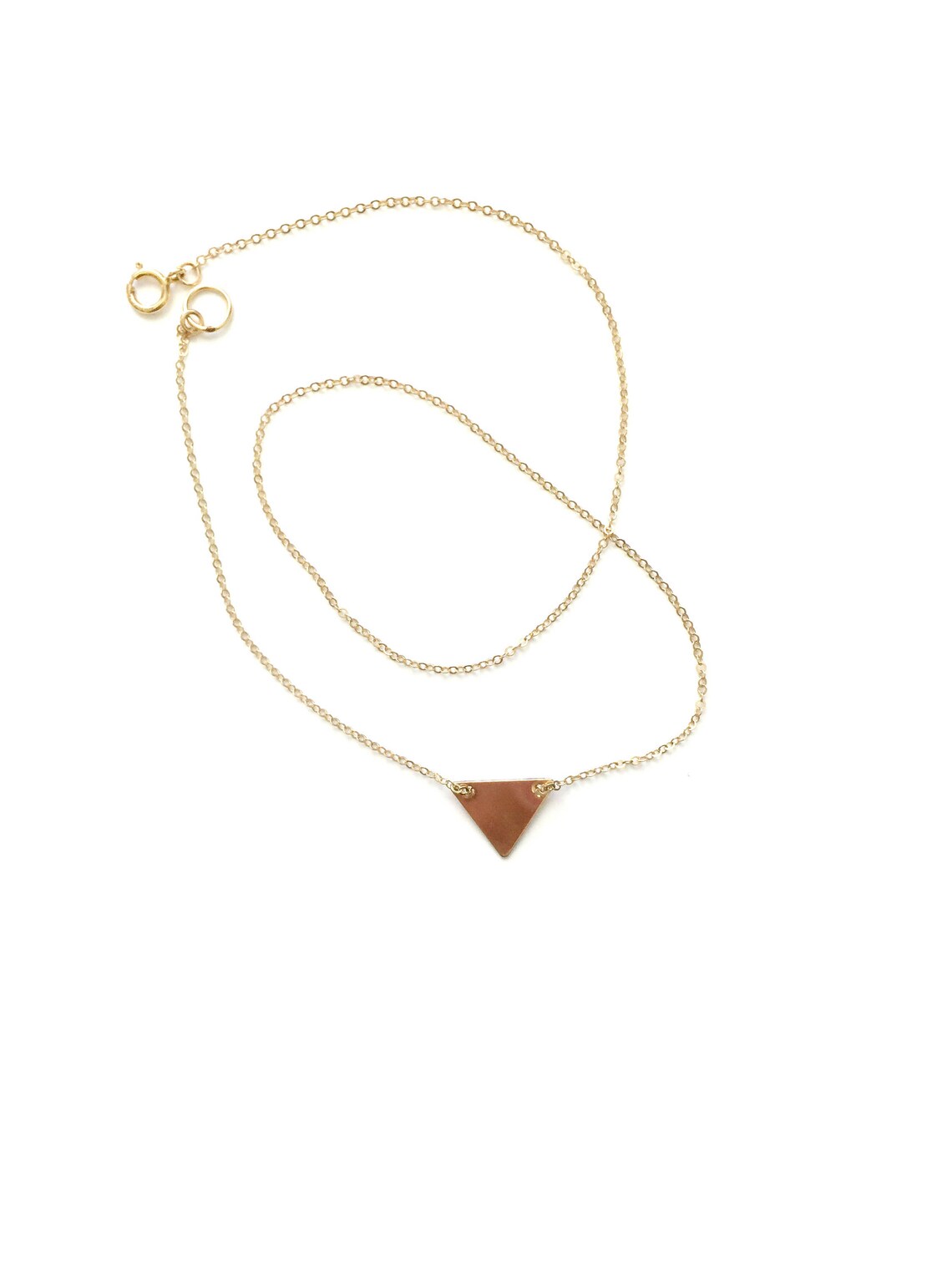 14K Gold Filled Triangle Double Bracelet - Etsy