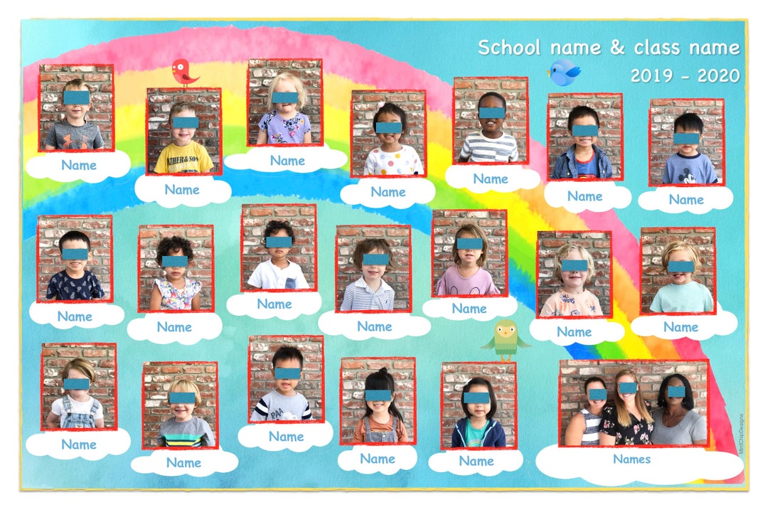 Custom Class Group Photo • Large Placemat, Photomat, Wall Print ...