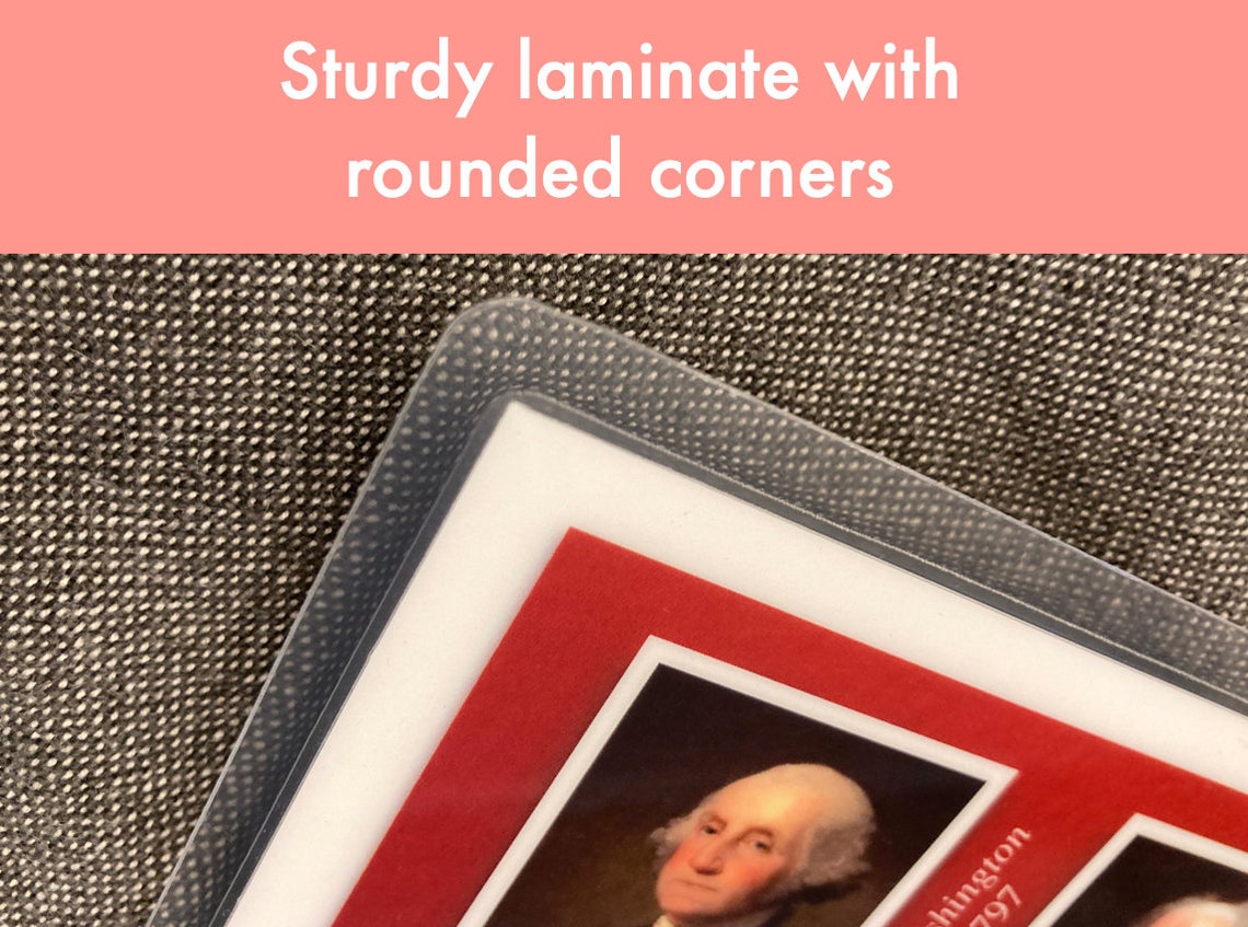Placemat • US Presidents & Trivia • American Presidential Portraits ...