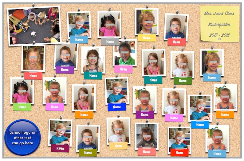 Custom Class Group Photo • Placemat, Photomat, Wall Print • Corkboard ...