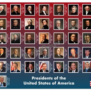 Placemat • US Presidents & Presidential Trivia • American Presidential ...