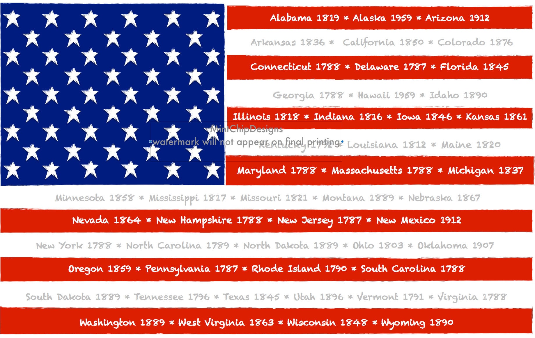 American Flag 1790
